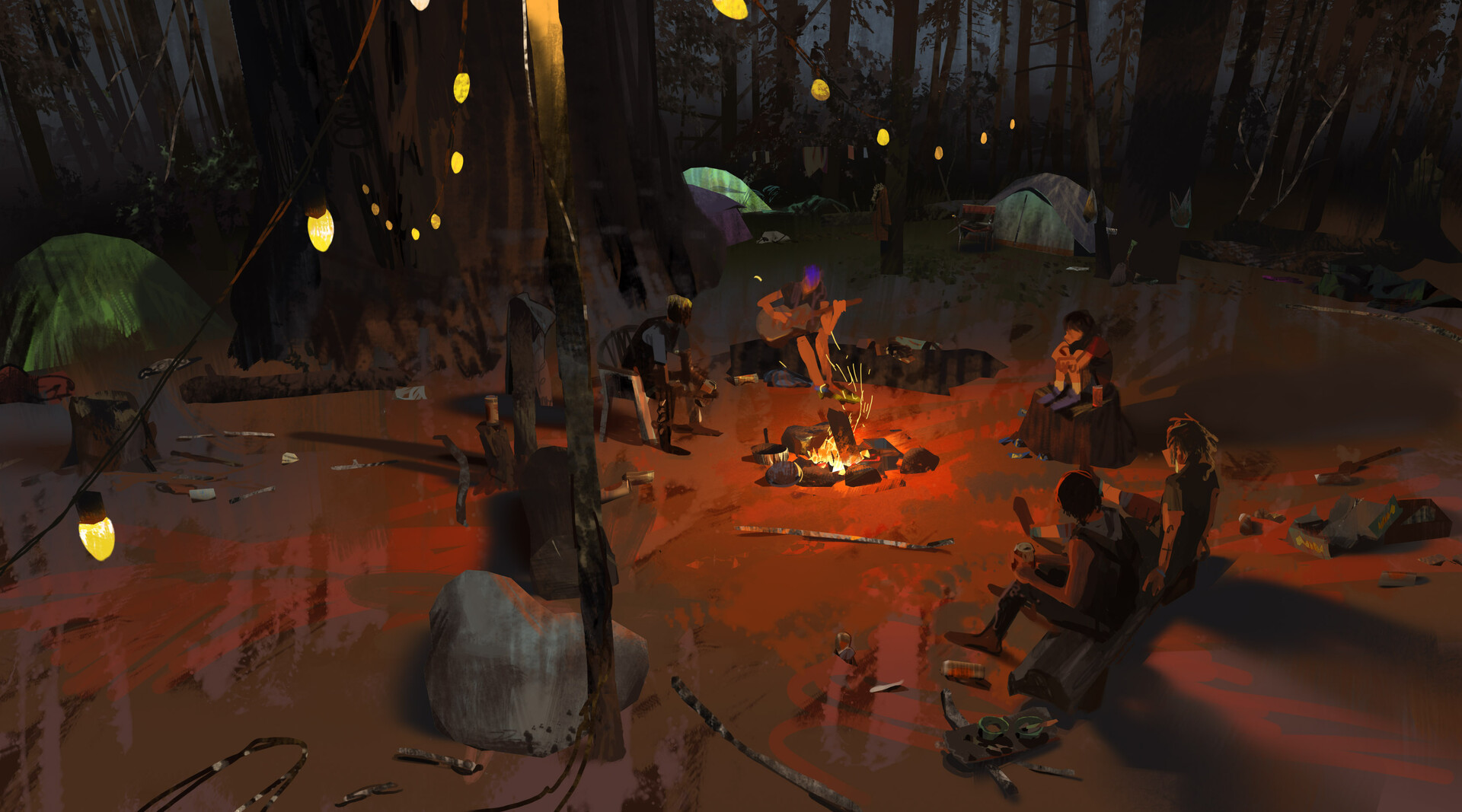 Drifter's Camp (Night) Concept Art – Life Is Strange Fans
